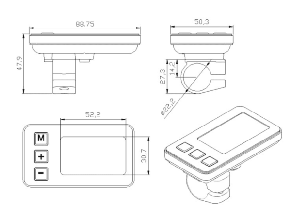 KM5S-U LCD Display – TOPEPARTS